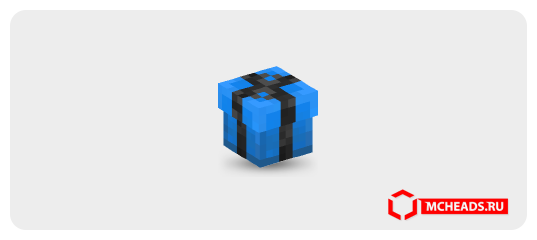 Present (blue) — 3302 — Minecraft head