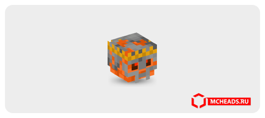 Lava Skeleton King — Minecraft head