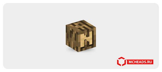 Oak Log N — 11170 — Minecraft head