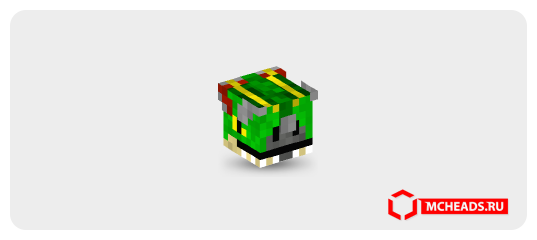 Triceratops (green) — Minecraft head