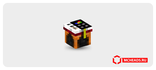 Remote Control on a Table — Minecraft head