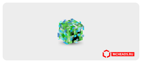 Charged Creeper — Minecraft head