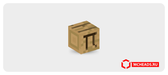 Oak Wood π (Pi) — Minecraft head