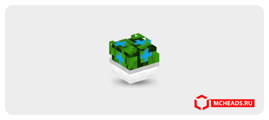 Potted Bush with Blue Flowers — Minecraft head