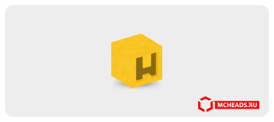 Yellow W — Minecraft head