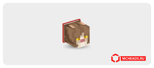 Collared Tabby Cat (red) — Minecraft head
