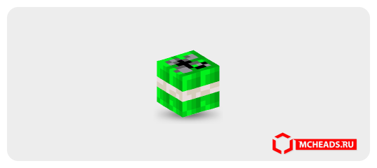 TNT (lime) — Minecraft head