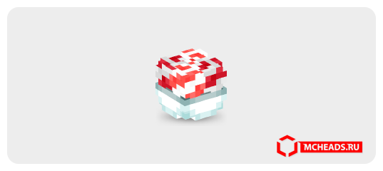 Sundae (candy cane) — Minecraft head