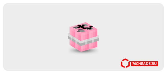 TNT (pink) — Minecraft head