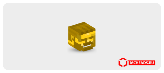 Golden GigaChad Bust — Minecraft head