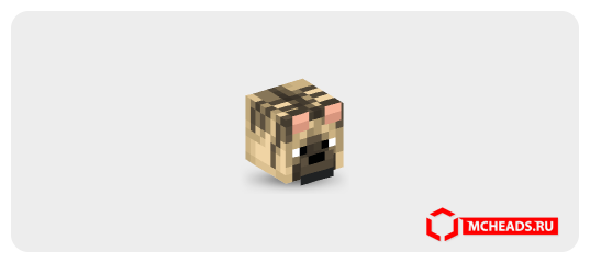 Striped Wolf — 86436 — Minecraft head