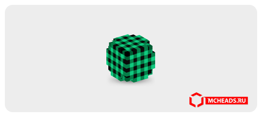 Plaid Orb (cyan) — Minecraft head