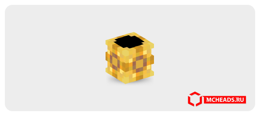 Glazed Terracotta Vase (yellow) — Minecraft head
