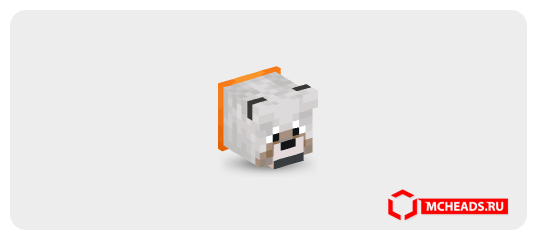 Tamed Wolf (orange collar) — Minecraft head