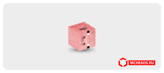 Sideways Pig — Minecraft head