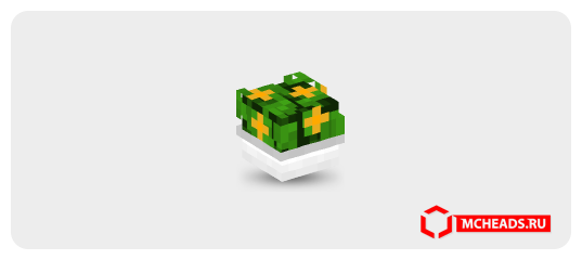 Potted Bush with Orange Flowers — Minecraft head