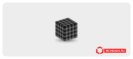 Plaid (gray) — Minecraft head