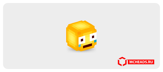 Emoticon Embarrassed Crying — Minecraft head