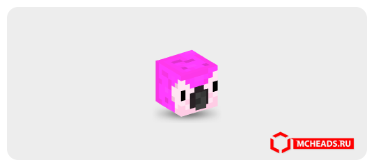 Parrot (pink) — Minecraft head