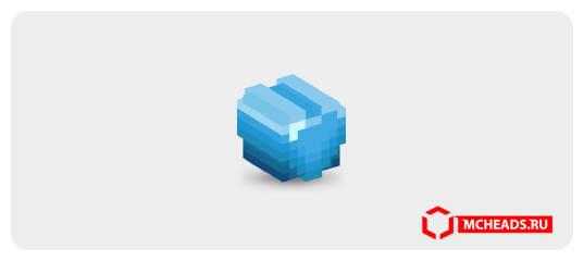 Heart (light blue) — Minecraft head