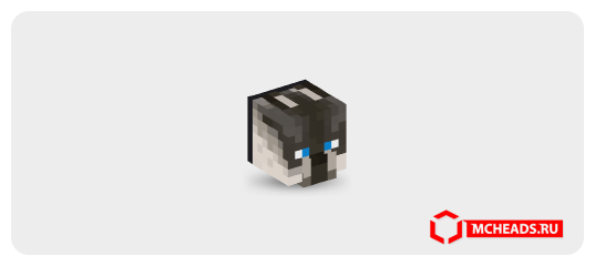 Cat (Siamese, black collar) — Minecraft head