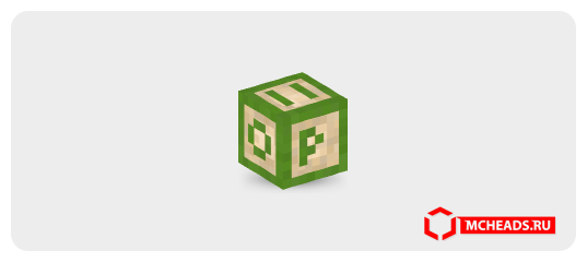 Lettercube Green — Minecraft head