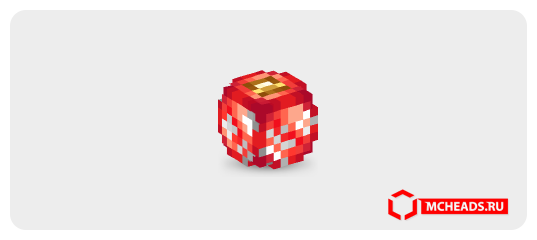 Bauble Ornament (red snowflakes) — Minecraft head