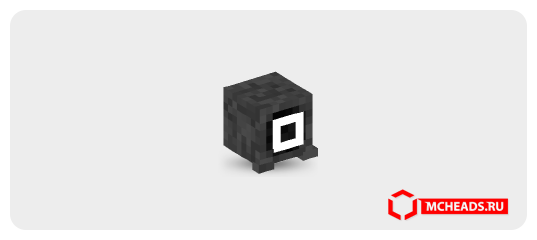 Blocky (dark gray) — Minecraft head