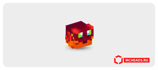 Garnet Dragon — Minecraft head