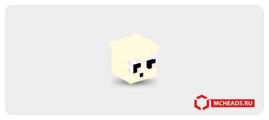 White Puffle — Minecraft head