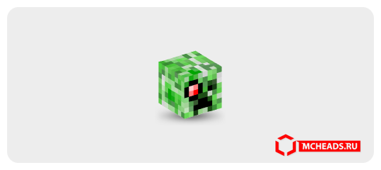 Cyborg Creeper — Minecraft head