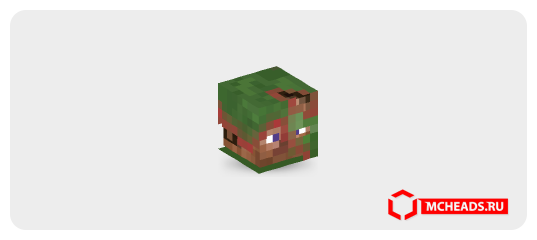 Rotten Steve — Minecraft head