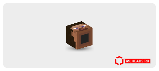 Steve Head (sideways) — Minecraft head