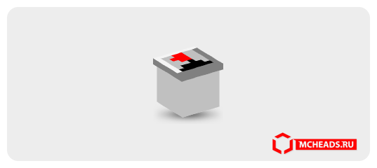 Minesweeper Flag Tile — Minecraft head