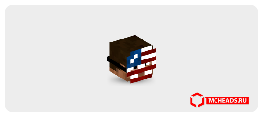Steve with USA Mask — Minecraft head