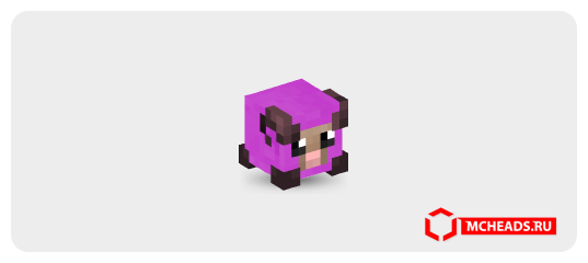 Evil Baby Aries (magenta) — Minecraft head