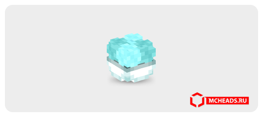 Sundae (light blue) — Minecraft head