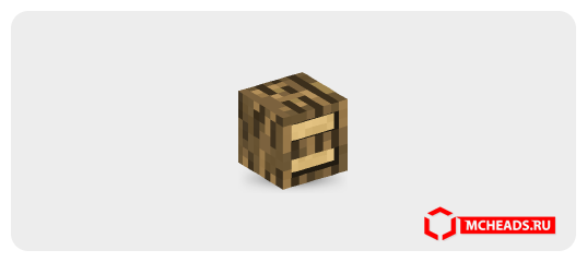 Oak Log Equals — Minecraft head