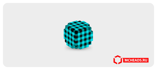 Plaid Orb (light blue) — Minecraft head