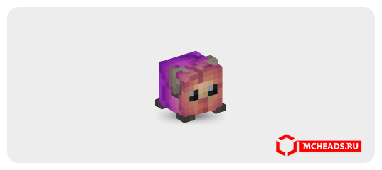 Sheep (Neon Red) — Minecraft head