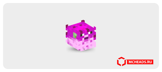 Pufferfish (magenta) — Minecraft head