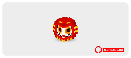Daruma Doll - Both eyes — Minecraft head