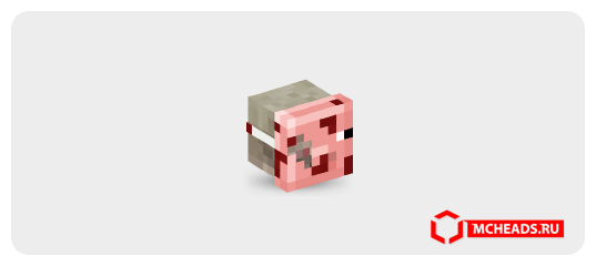 Zombie with Horror Pig Mask — Minecraft head