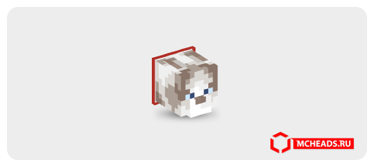 Collared Ragdoll Cat (red) — Minecraft head