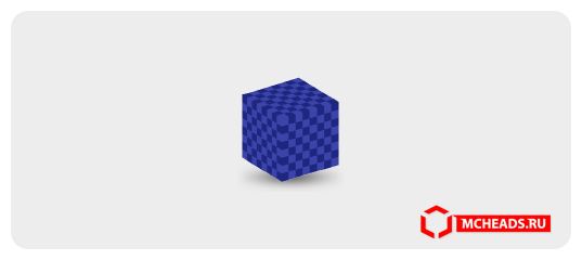 Checker Pattern (blue) — Minecraft head