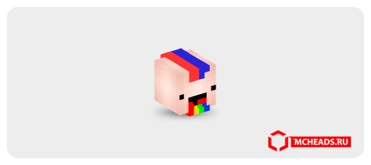 Rainbow Derp — Minecraft head