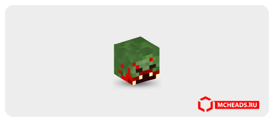 Bloody Zombie — Minecraft head
