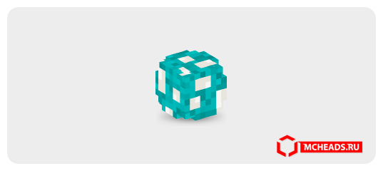 Mushroom Orb (cyan) — Minecraft head